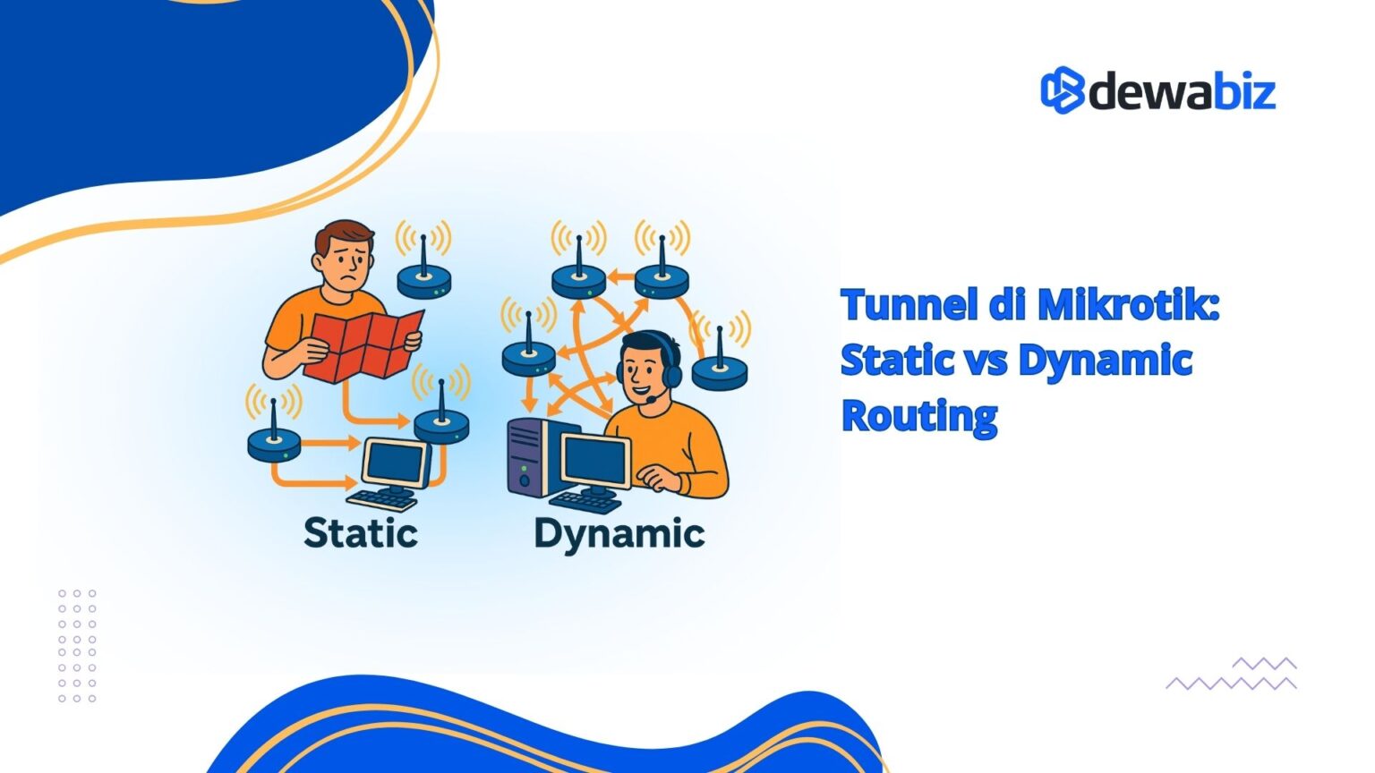 Tunnel di Mikrotik, Static vs Dynamic Routing